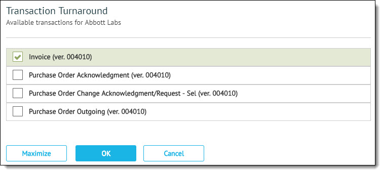Standard Turnaround Transaction